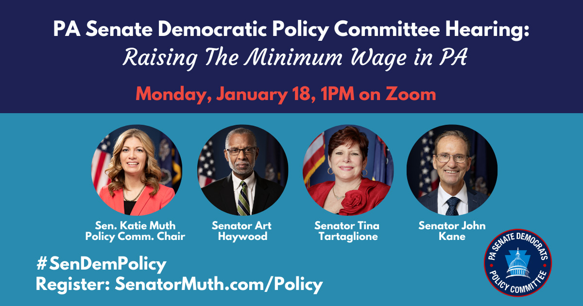 PA Senate Democrats to Hold Hearing on Raising the Minimum Wage for PA ...