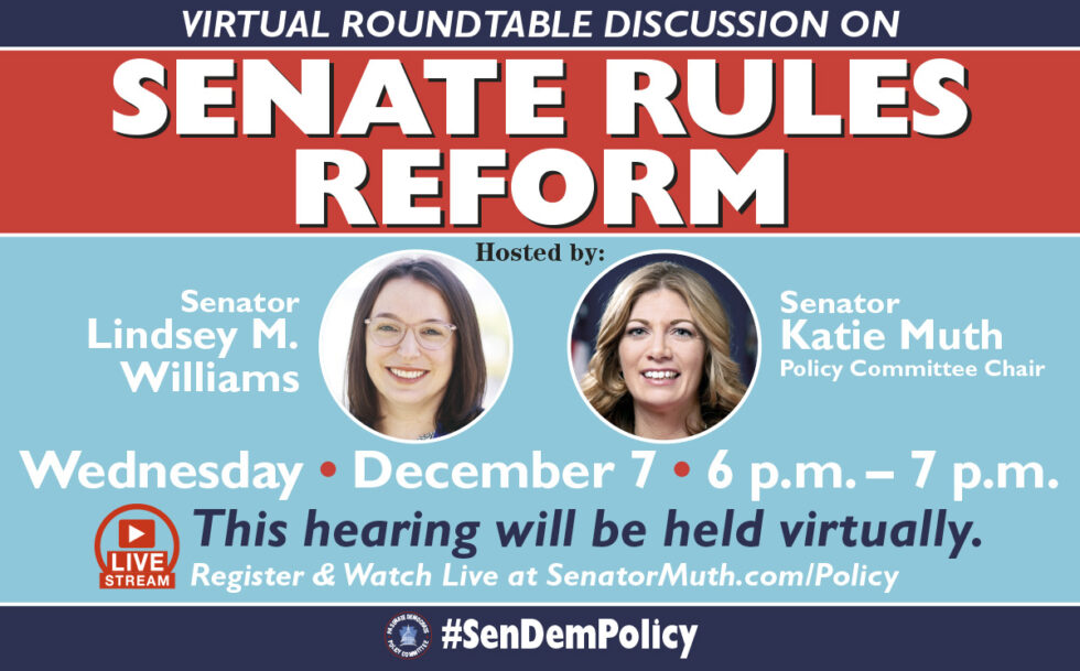 ADVISORY: Sens. Muth and Williams to Host Virtual Roundtable on Senate ...